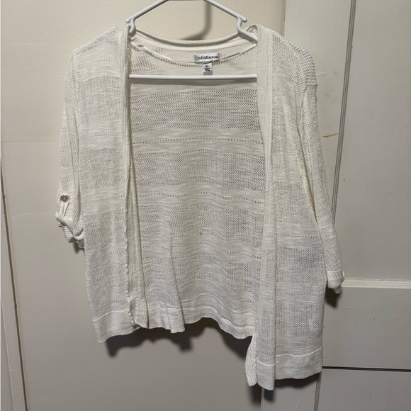 croft & barrow | Sweaters | Croft Barrow Cream Openfront Cardigan ...